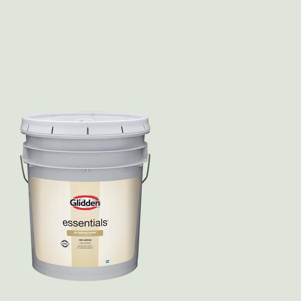 Glidden Essentials 5 gal. PPG1130-2 Mint Wafer Semi-Gloss Exterior ...