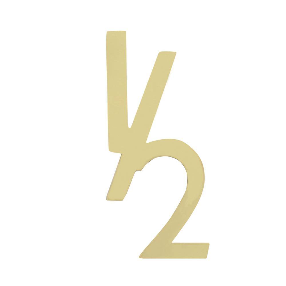 Architectural Mailboxes 4 In Polished Brass House Number Half 3582PB