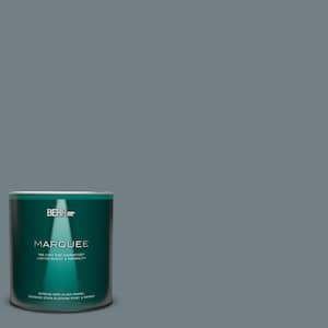 BEHR MARQUEE 1 gal. #BXC-48 Courtyard Blue Satin Enamel Interior Paint ...