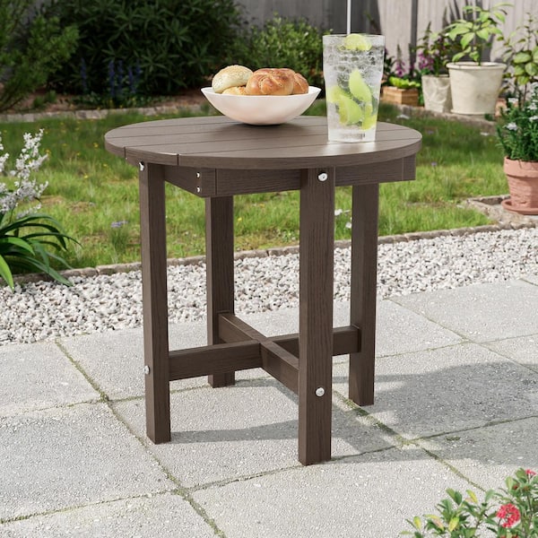 Reviews for SANLUCE 18.1 in. Round Adirondack Style HDPE Patio Side ...