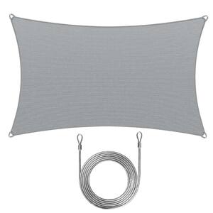 ROYAL SHADE 16 ft. x 20 ft. Rectangle Pro Ring Sun Shade Sail with Rope ...