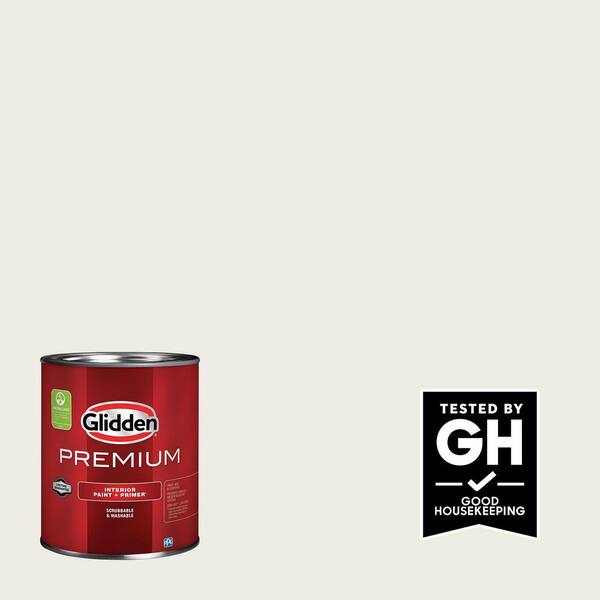 Glidden Premium 1 qt. PPG1006-1 Gypsum Semi-Gloss Interior Latex Paint ...