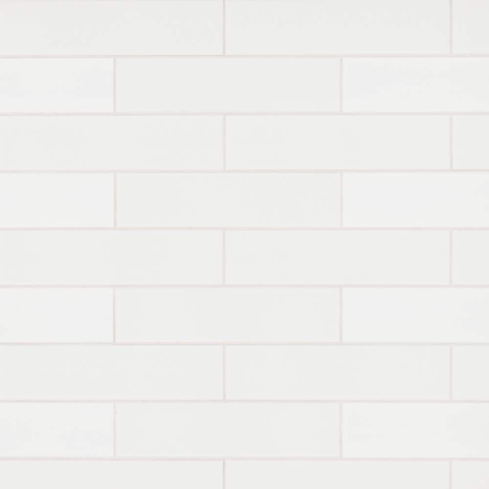 MSI Matrix White 4 in. x 16 in. Glossy Ceramic Wall Tile (11.1 sq. ft ...