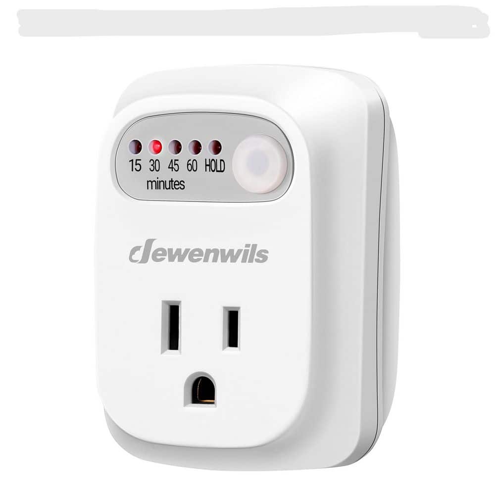 DEWENWILS 15A 125V 15/30/45/60min Indoor Countdown Timer Outlet for ...