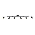 Globe Electric 5.35 ft. 6-Light Matte Black Flexible Track Lighting Kit ...