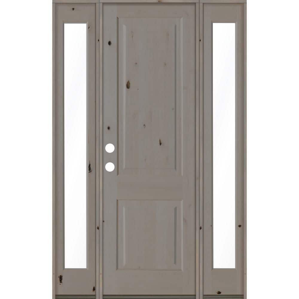 Krosswood Doors 58 in. x 96 in. Rustic Knotty Alder Right-Hand/Inswing ...