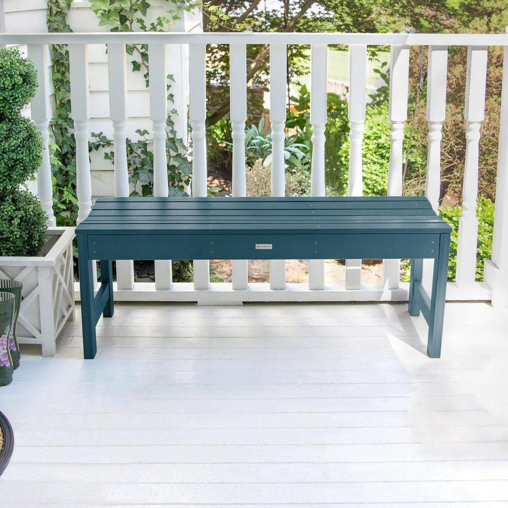 Reviews for Highwood Lehigh 4 ft. 2-Person Nantucket Blue Recycled ...