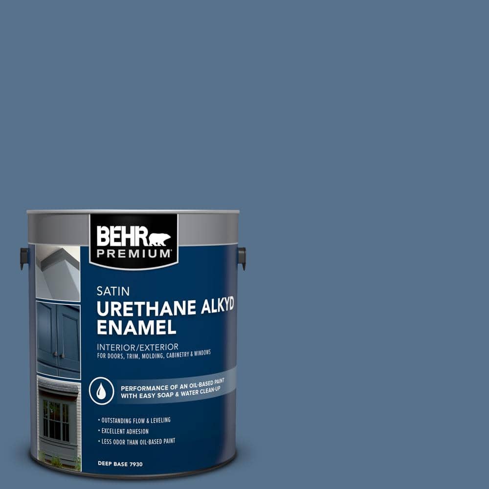 BEHR PREMIUM 1 gal. #PPU14-01 Arrowhead Lake Urethane Alkyd Satin ...