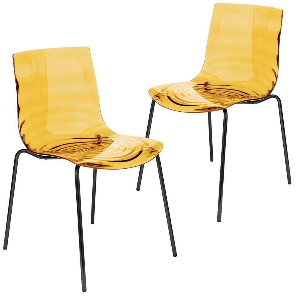 Leisuremod Dining Chair for Dining and Kitchen Room Stackable Chair in ...