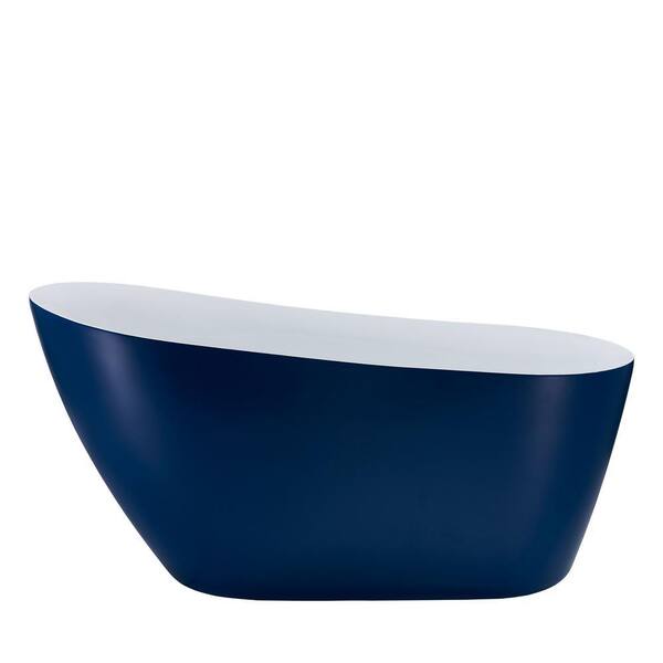Streamline 59 in. Acrylic Flatbottom Non-Whirlpool Bathtub in Matte ...