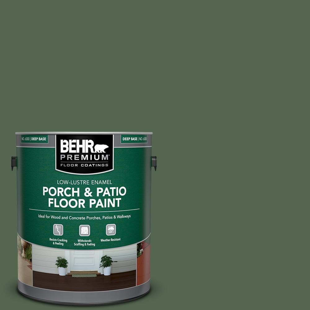 BEHR PREMIUM 1 gal. #S410-7 Equestrian Green Low-Lustre Enamel Interior ...