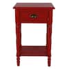 Decor Therapy Bailey Bead Antique Red Side Table FR8681 - The Home Depot