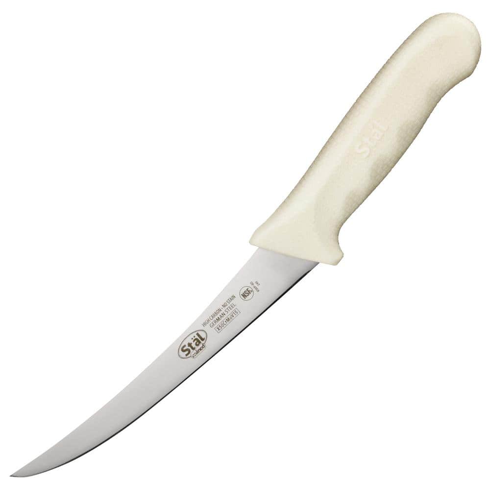 Winco 6 in. Stainless Steel Full Tang Boning Knife KWP-60 - The Home Depot