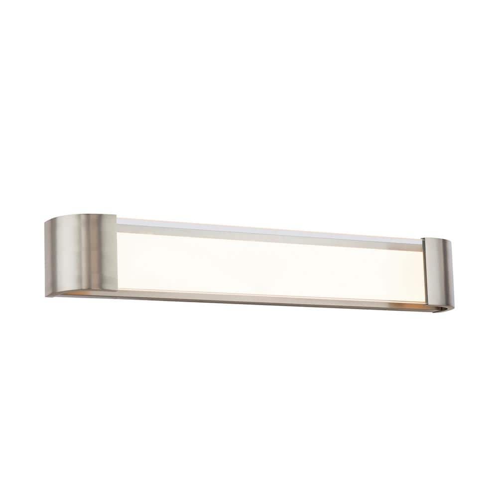 WAC Lighting Melrose 32 in. Brushed Nickel LED Vanity Light Bar and Wall Sconce, 3000K WS-36032 ...