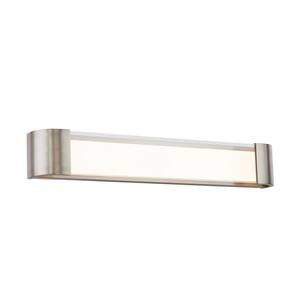 WAC Lighting Melrose 22 in. Brushed Nickel LED Vanity Light Bar and Wall Sconce, 3000K WS-36022 ...