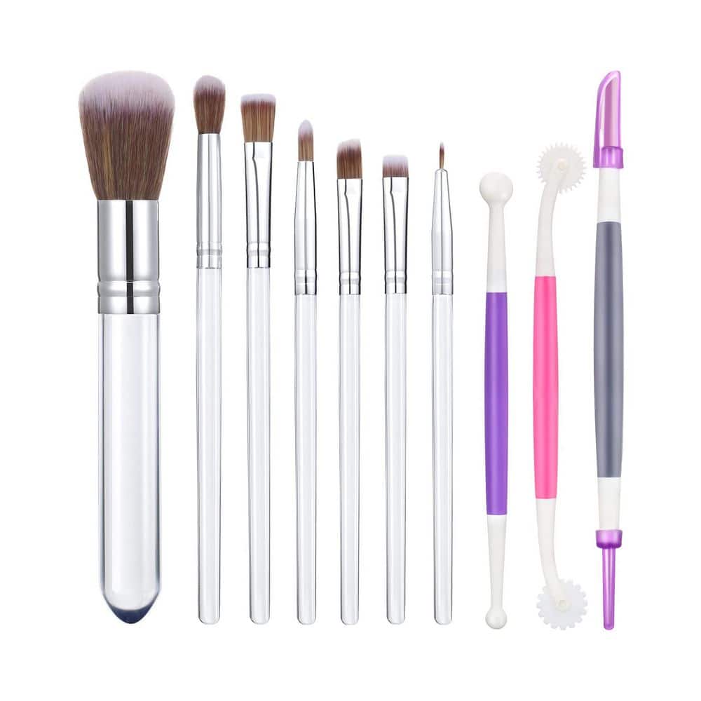 10-Piece Cake Decorating Brushes Set with Fondant and Gum Paste Tools ...