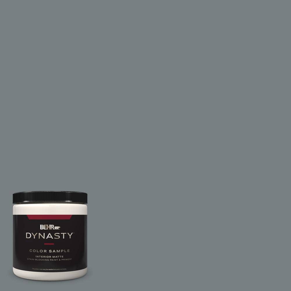 BEHR DYNASTY 8 oz. #N450-5 Intergalactic One-Coat Hide Matte Stain ...