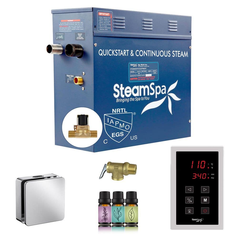 SteamSpa Oasis Series 9000-Watt Steam Generator with Continuous Steam ...