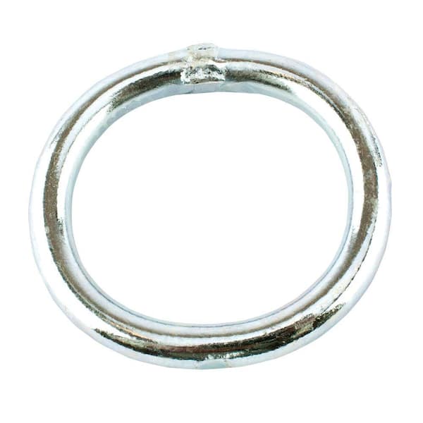 Everbilt 1/4 in. x 1-1/2 in. Zinc-Plated Welded Ring 54674 - The Home Depot