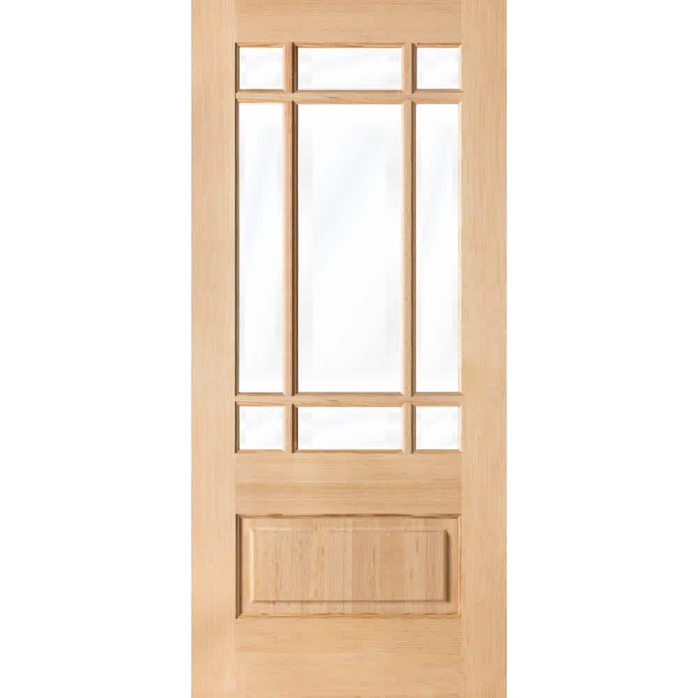 Krosswood Doors 36 in. x 80 in. Modern Farmhouse Universal 9 Lite Clear ...