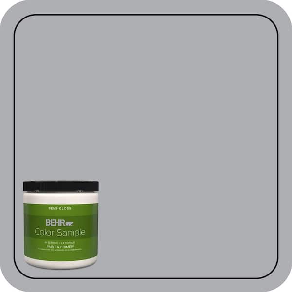 BEHR PREMIUM PLUS 8 oz. #760E-3 Gray Timber Wolf Semi-Gloss Interior ...