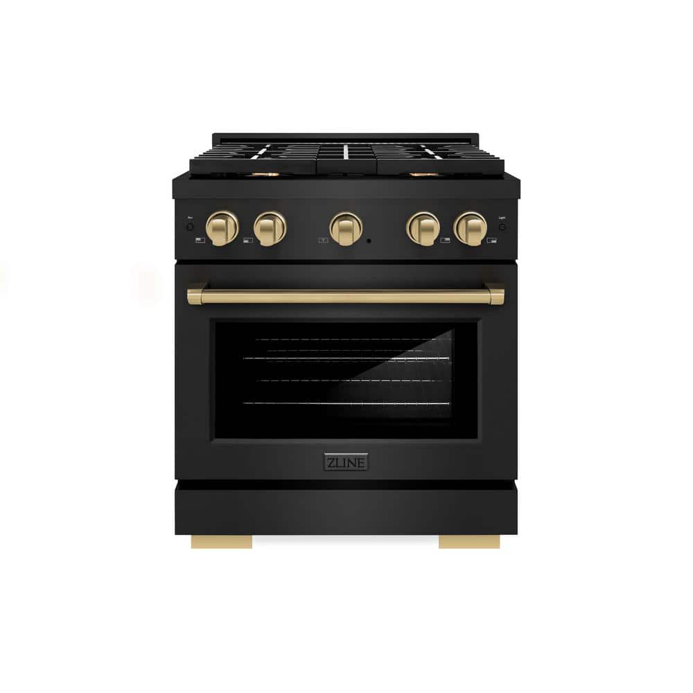 ZLINE Kitchen and Bath Paramount 30 in. 4-Burner Dual Fuel Range with ...
