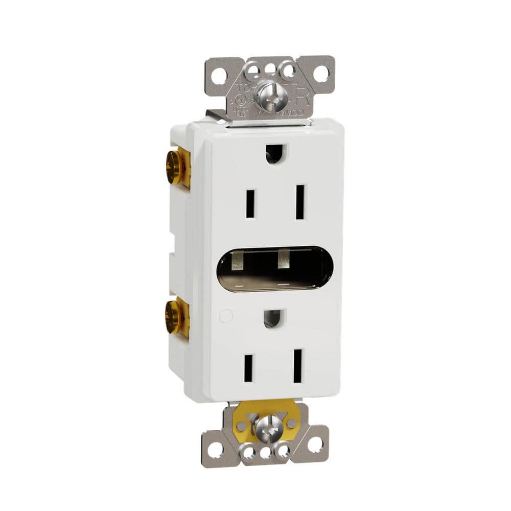 Square D X Series 15 Amp 125-Volt Tamper Resistant Indoor Lighted ...