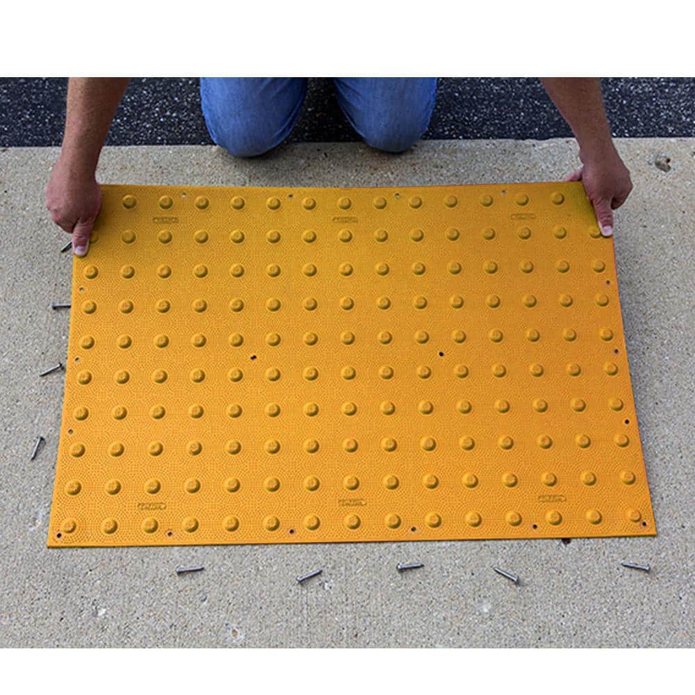 Bon Tool 2 ft. x 4 ft. Yellow Wet-Set Replaceable ADA Pad 34-187 - The ...