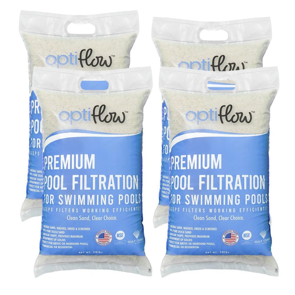 OptiFlow 50 lb. Premium Pool Filtration Angular Sand w/Pure Silica ...