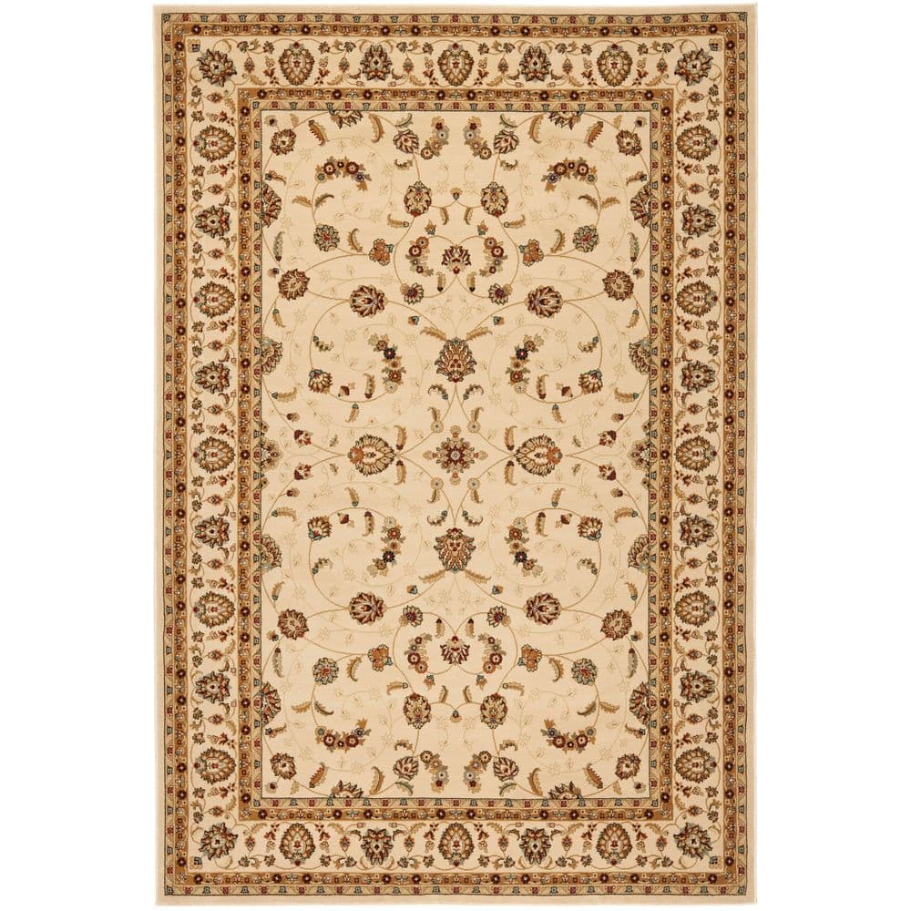 SAFAVIEH Majesty 5 ft. x 8 ft. Cream Oriental Floral Area Rug MAJ4780 ...