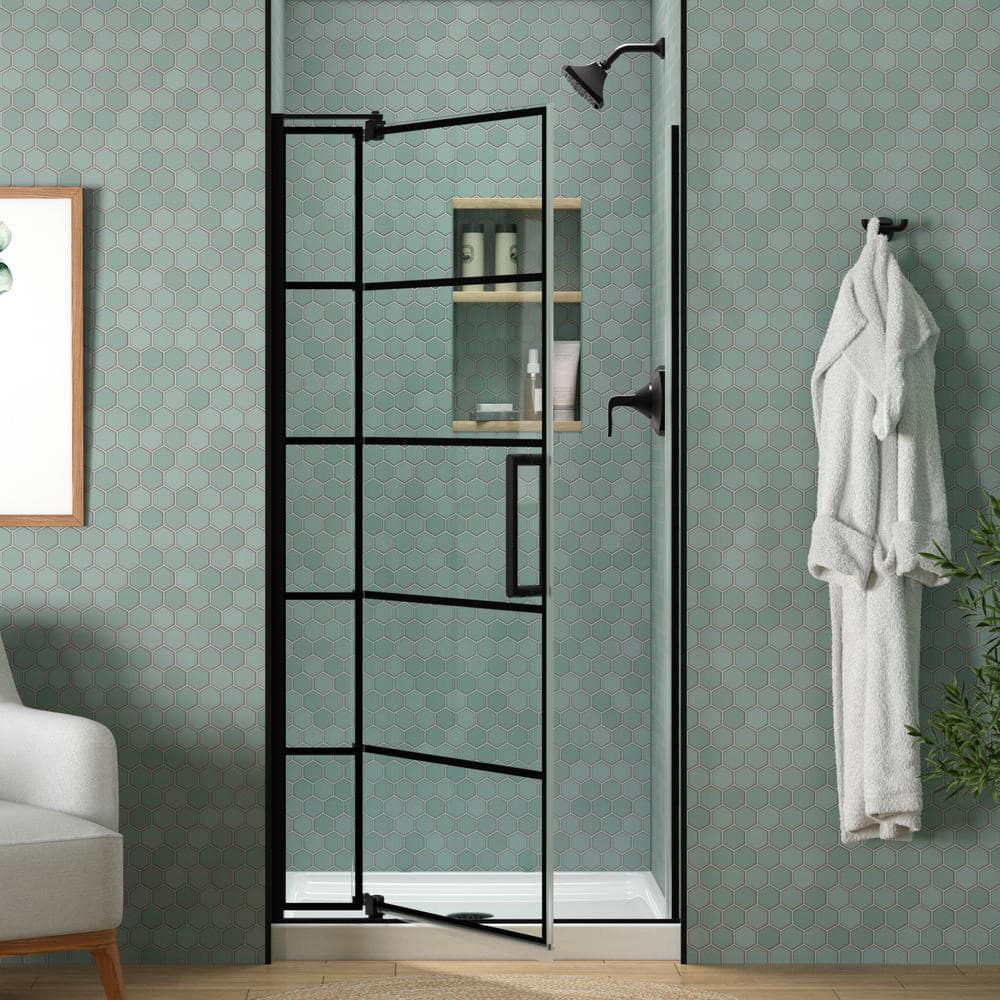 KOHLER Echelon 32-36 in. W x 70 in. H Pivot Frameless Shower Door in ...