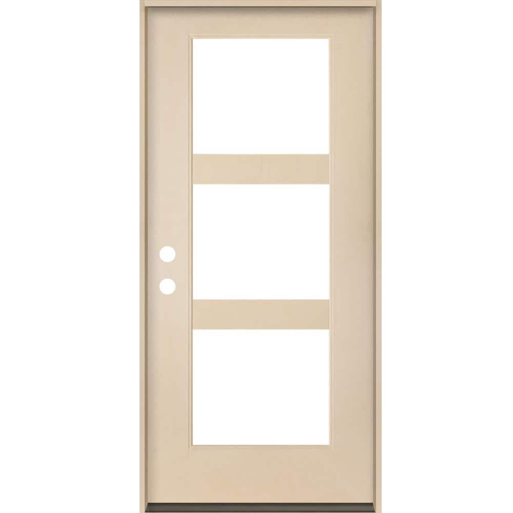 Krosswood Doors BRIGHTON Modern 36 in. x 79 in. 3-Lite Right-Hand ...