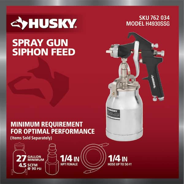 Husky Siphon Feed Spray Gun H4930SSG - The Home Depot