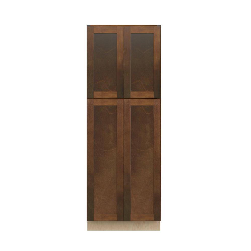 Amherst Shaker 30 in. W x 84 in. H x 24 in. D in Walnut Plywood ...