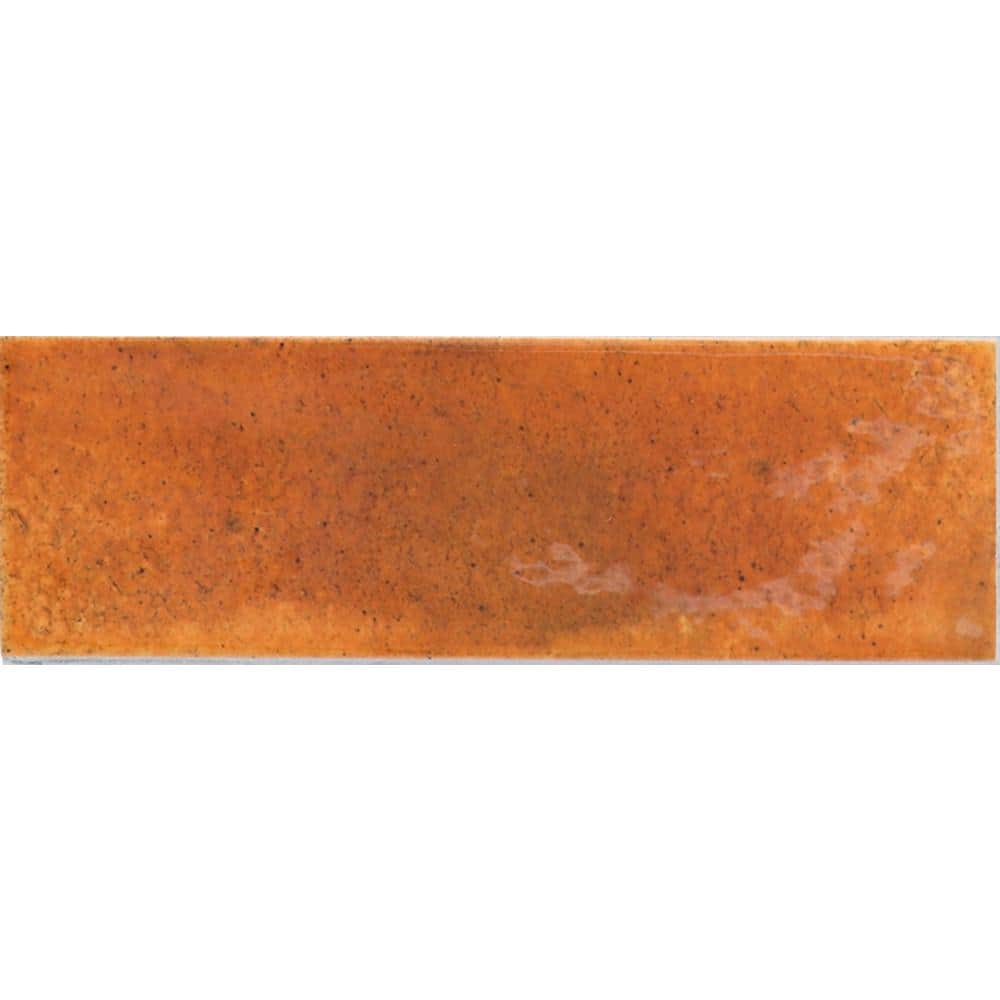 Apollo Tile Antiek Red 2.58 in. x 7.9 in. Glossy Ceramic Subway Wall ...