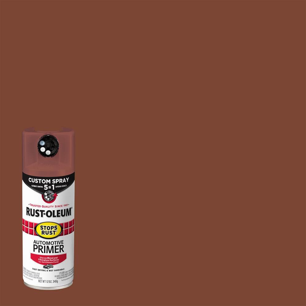 Rust-Oleum Stops Rust 12 Ounce Custom Spray 5-in-1 Flat Red Auto Primer ...