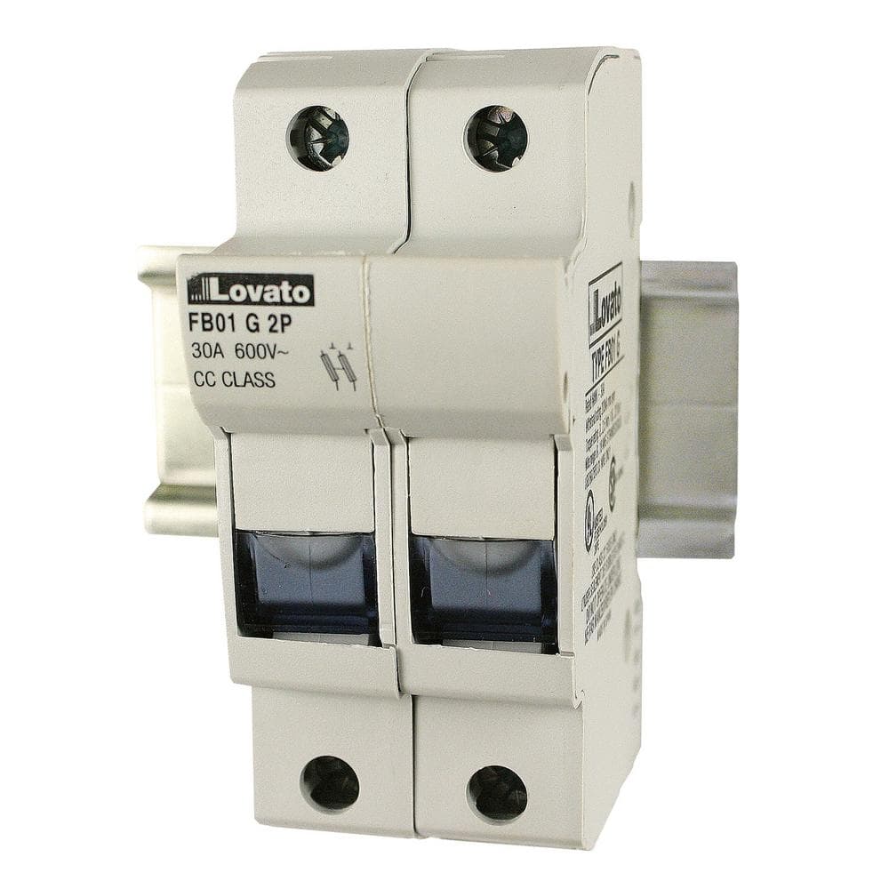 Automation Systems Interconnect Class CC Fuse Holder, DIN Rail Mount, 2 Pole, 30 Amp, 600-Volt ...