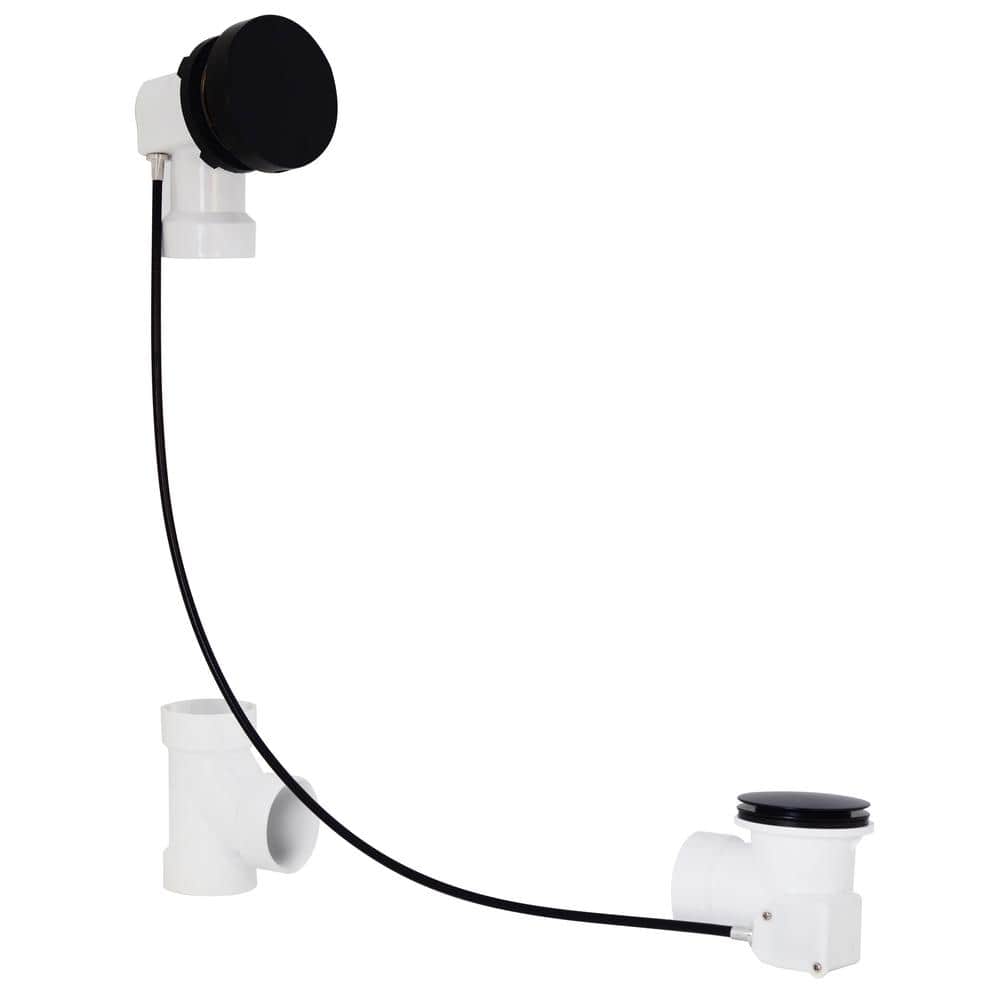 Westbrass 27 in. Schedule 40 PVC Cable Drive Bath Waste Trim Kit in ...