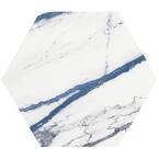 Ivy Hill Tile Calacatta Hex Azur 4 in. x 0.43 in. Matte Porcelain Floor ...