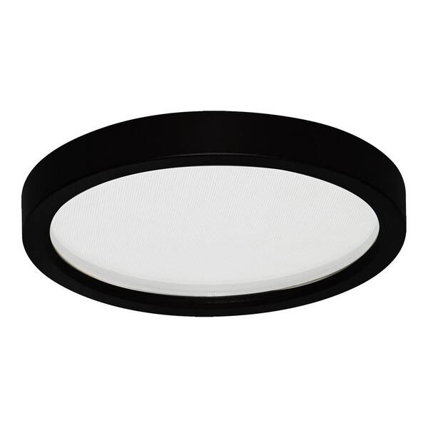 AMAX LIGHTING Round Slim Disk Length 5.5 in. Black New Construction ...