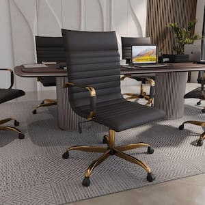 Leisuremod Harris High-Back Leather Office Chair Chrome Frame ...