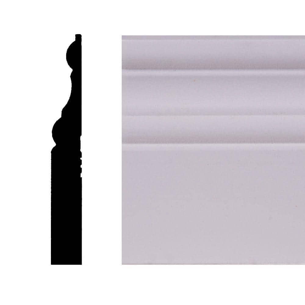 Builder's Choice OP412 9/16 in. x 4-1/4 in. MDF Base Moulding F31141216 ...