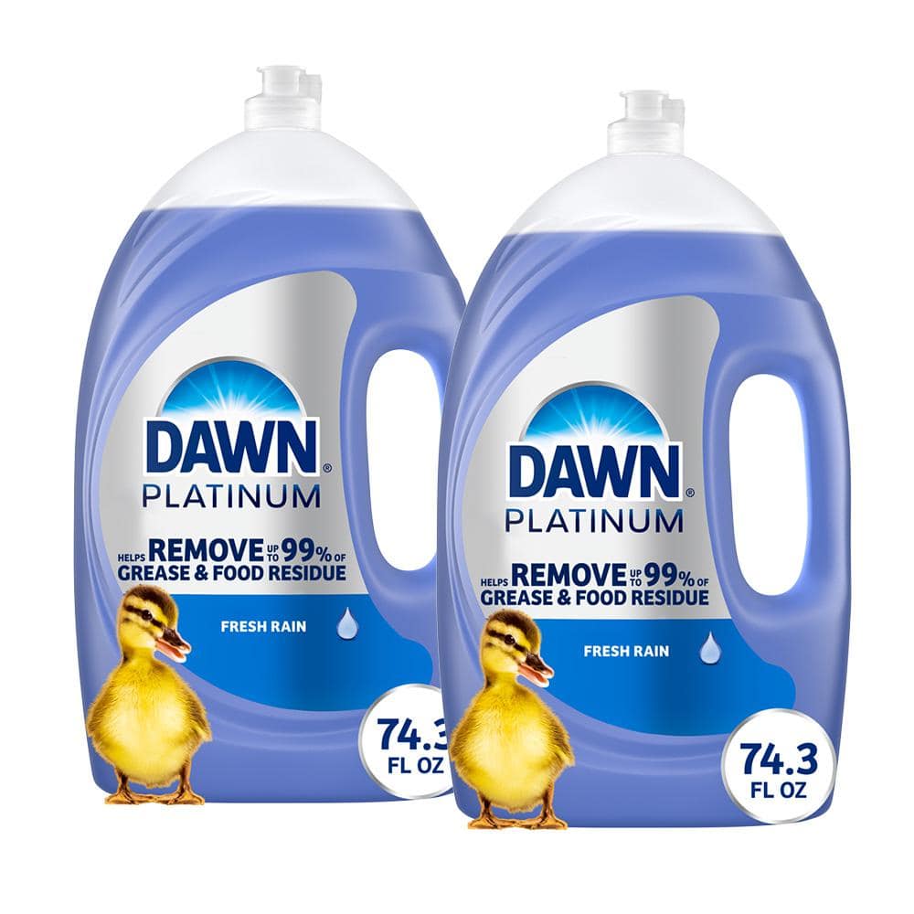 Dawn Platinum 74.3 oz. Fresh Rain Scent Liquid Dish Soap (Multi-Pack 2 ...