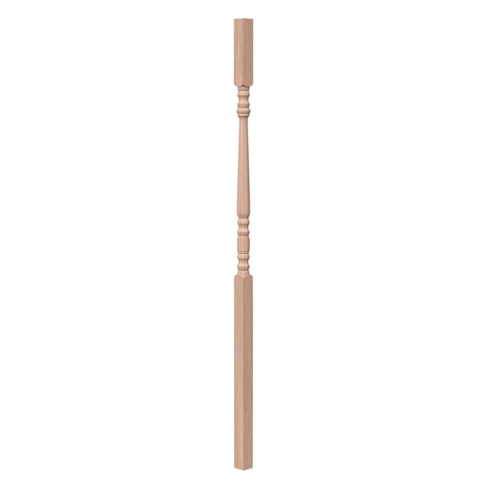 EVERMARK Stair Parts 41 in. x 1-1/4 in. 5205 Unfinished Red Oak Square ...