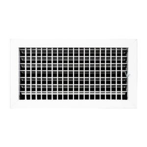 ACLAMINAIRE 18 in. x 6 in. 1-Way Aluminum Ceiling Diffuser in White L ...