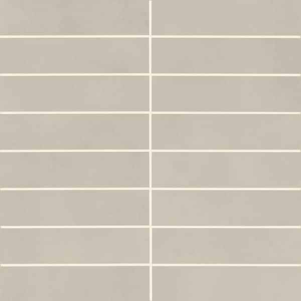 Bedrosians Sample-Sahara 4 in. x 5 in. Matte Grey Porcelain Subway Tile ...