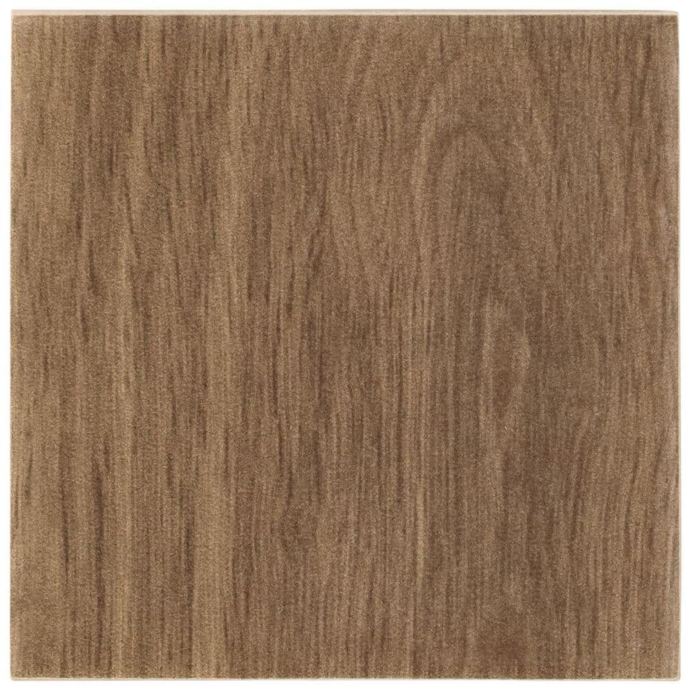 Ivy Hill Tile Casablanca Willow Brown 3.39 in. x 0.39 in. Square Matte ...