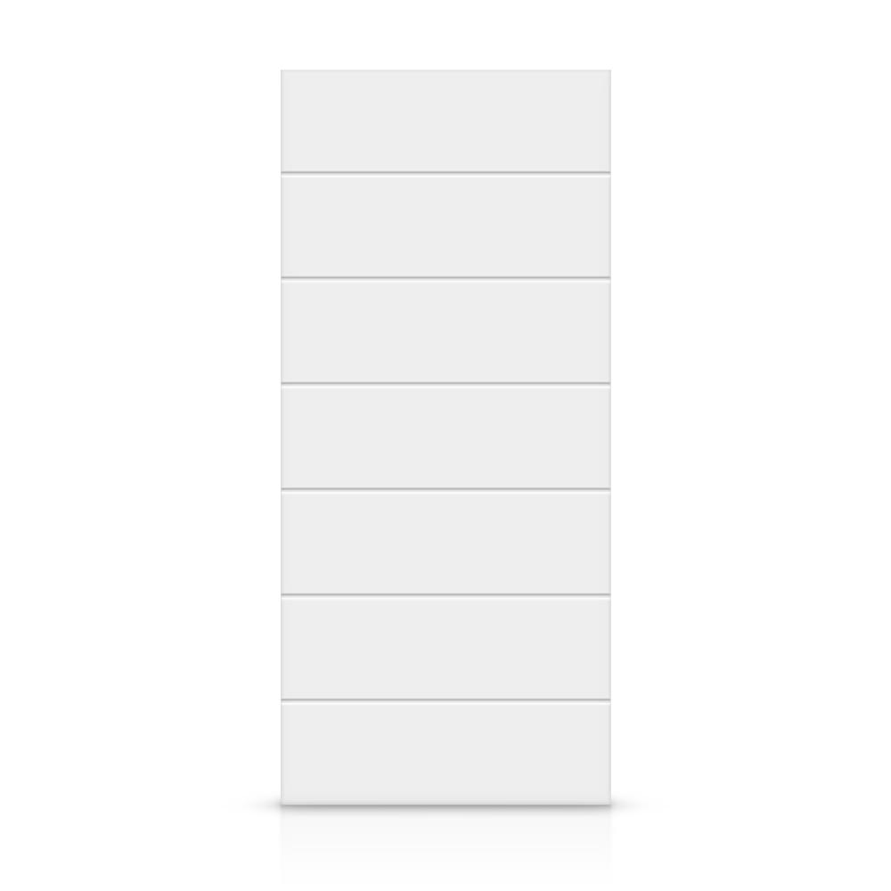 CALHOME 36 in. x 96 in. Hollow Core White Stained Composite MDF ...