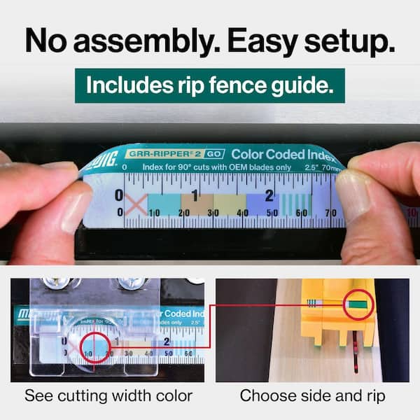 Microjig GRR-RIPPER 2GO Color Coded Pushblock-Premium Safety,Precision ...