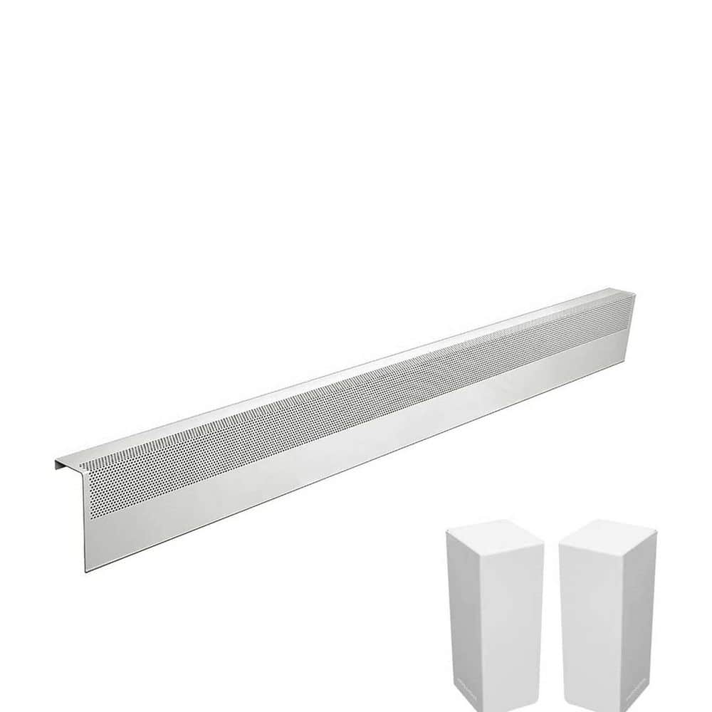 Baseboarders Basic Series 5 ft. Galvanized Steel Easy Slip-On Baseboard ...